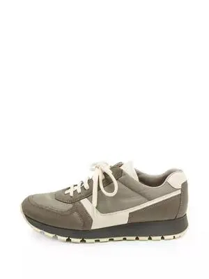 Prada Paneled Lace-up Sneakers