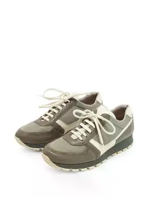 Prada Paneled Lace-up Sneakers