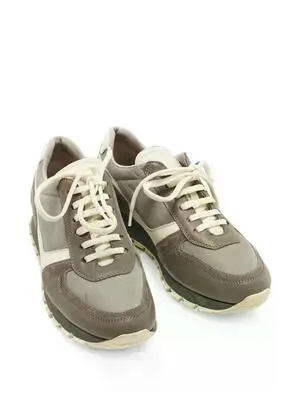 Prada Paneled Lace-up Sneakers