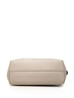 Fendi Leather Satchel With Top Handles And Shoulder Strap - Green