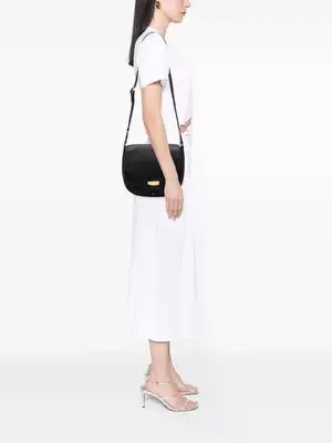Celine Medium Grained Calfskin Trotteur Crossbody Bag - Black