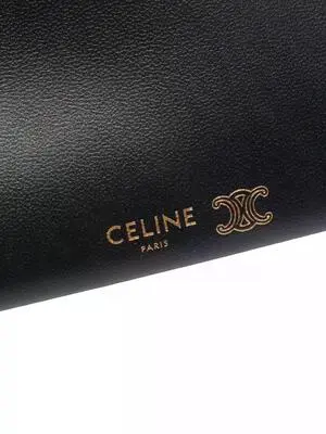 Celine Trio Flap Shoulder Bag - Black