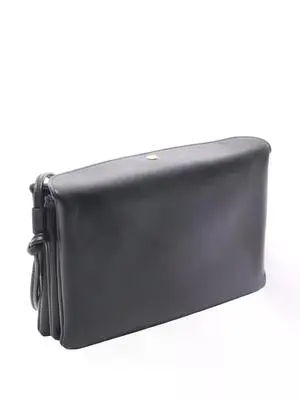 Celine Trio Flap Shoulder Bag - Black