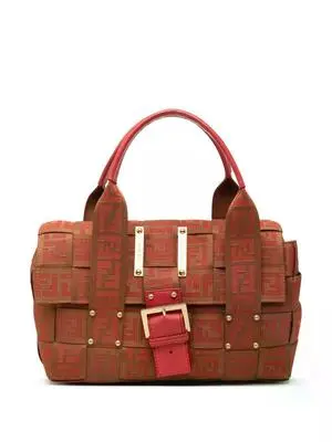 Fendi Zucca Canvas Crossword Handbag