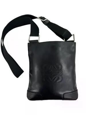 Loewe Leather Anagram Flat Crossbody Bag