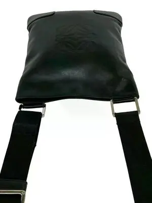 Loewe Leather Anagram Flat Crossbody Bag