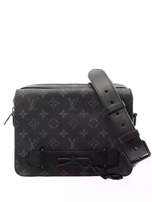 LOUIS VUITTON Monogram Eclipse Steamer Messenger Bag - Black