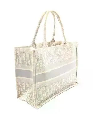 Dior Medium Oblique Embroidered Canvas Book Tote Bag