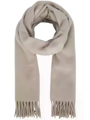 Loro Piana Logo-embroidered Cashmere Scarf - Neutrals