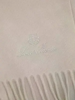 Loro Piana Logo-embroidered Cashmere Scarf