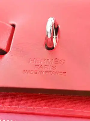 Hermès Toile Herbag Zip 31 Satchel - Red