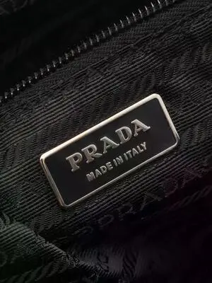 Prada Saffiano Trimmed Tessuto Handbag