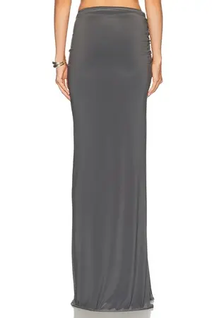 GRACE LING Draped Maxi Skirt With Knot Detailing