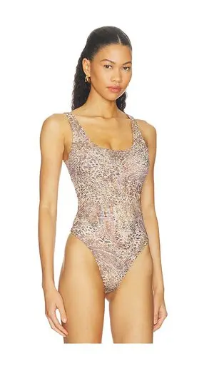 L'Agence Kalea Scoop Neck Tank Bodysuit - Multi