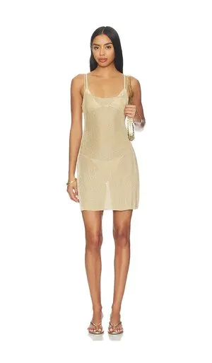 SEROYA Azriel Knit Mini Dress - Brown