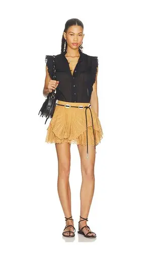 Isabel Marant Étoile Sleeveless Embroidered Voile Top - Black