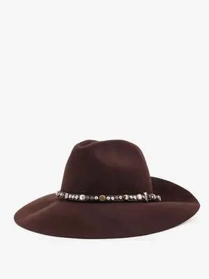 GOLDEN GOOSE Studded Fedora Hat - Multicolor