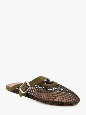 Alaïa Fishnet Mesh And Leather Sandals - Multicolor