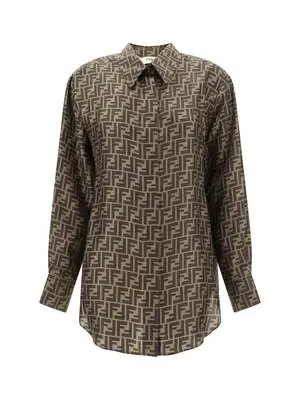 Fendi Twill Shirt - Brown