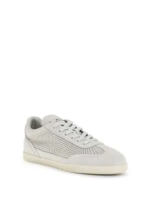Kiton Perforated Suede Lace-up Sneakers - Gray