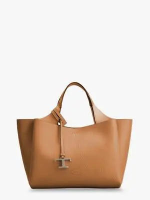 TOD'S Leather Crossbody Bag With Monogram Charm - Multicolor