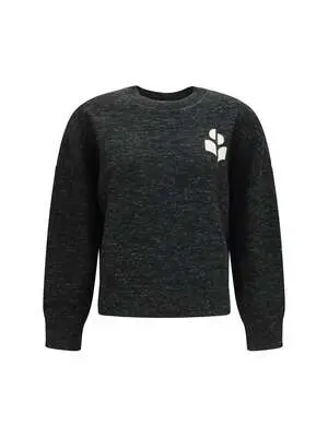 Isabel Marant Étoile Atlee Cotton-blend Crew Neck Sweater - Black