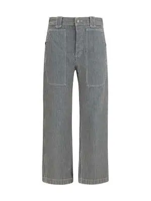 Isabel Marant Étoile Striped Twill Trousers - Blue