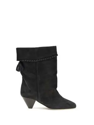 Isabel Marant Étoile Draped Suede Boots - Black