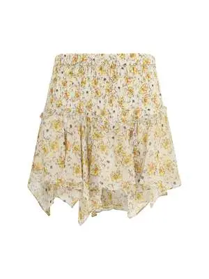 Isabel Marant Étoile Marant Fiala Printed Chiffon Ruffled Skirt - Cream