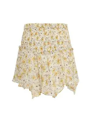 Isabel Marant Étoile Marant Fiala Printed Chiffon Ruffled Skirt - Cream