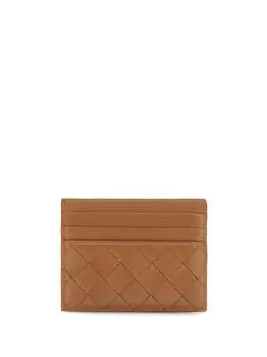 Bottega Veneta Leather Card Holder - Brown