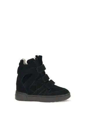 Isabel Marant Étoile Wedge Leather Sneakers - Black