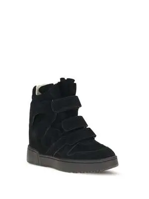 Isabel Marant Étoile Wedge Leather Sneakers - Black