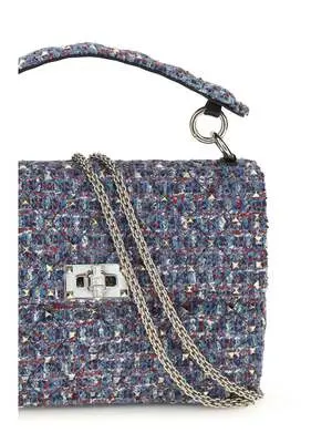Valentino Garavani Rockstud Spike Tweed Handbag