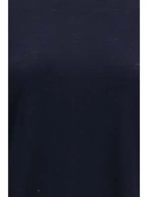 Thom Browne Wool-blend T-shirt With Contrasting Trims - Blue