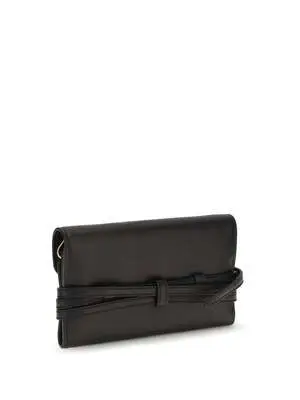 Moschino Leather Wallet With Buckle Detail
