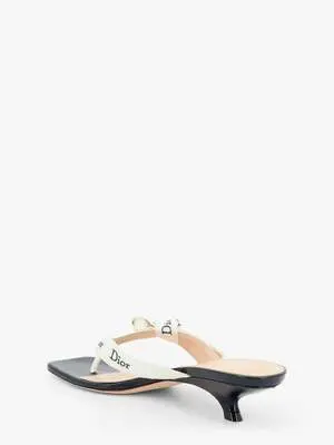 Dior J'adior Cotton Flip-flops With Embroidered Logo - Multicolor