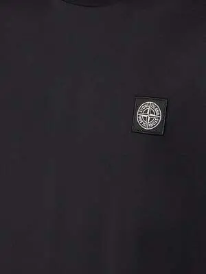 Stone Island Cotton T-shirt With Front Logo Patch