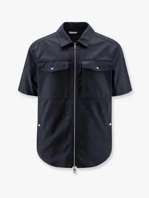 Moncler Cotton Blend Shirt With Zip - Multicolor