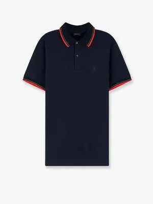 Gucci Cotton Polo Shirt With Embroidered Logo On The Front - Multicolor