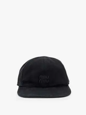 Miu Miu Black Denim Hat - Multicolor