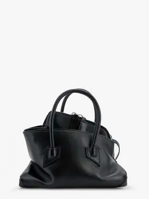 Attico La Passeggiata Mini Leather Handbag - Black