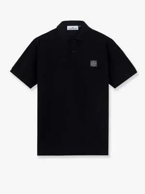 Stone Island Organic Cotton Polo Shirt - Black
