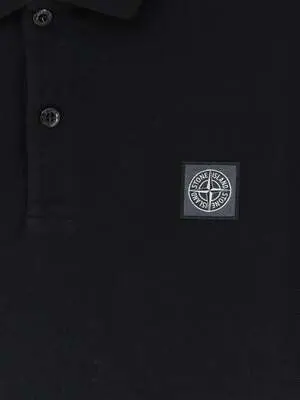 Stone Island Organic Cotton Polo Shirt - Black