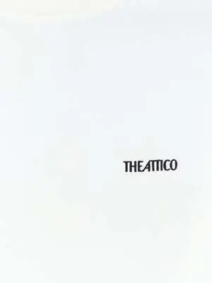 Attico Oversize Cotton T-shirt With Embroidered Logo - White