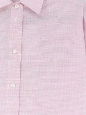 Attico Cotton Shirt With Embroidered Logo - Multicolor