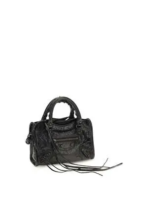 Balenciaga Le City Nano Handbag In Arena Lambskin