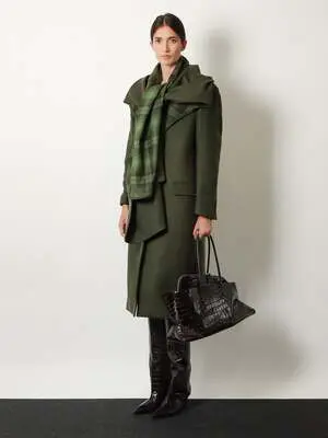 Attico La Passeggiata Medium Croc-effect Leather Shoulder Bag - Multicolor