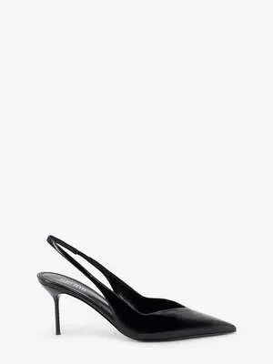 Paris Texas Lidia 70 Patent Leather Slingback Pumps - Black