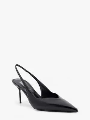 Paris Texas Lidia 70 Patent Leather Slingback Pumps - Black